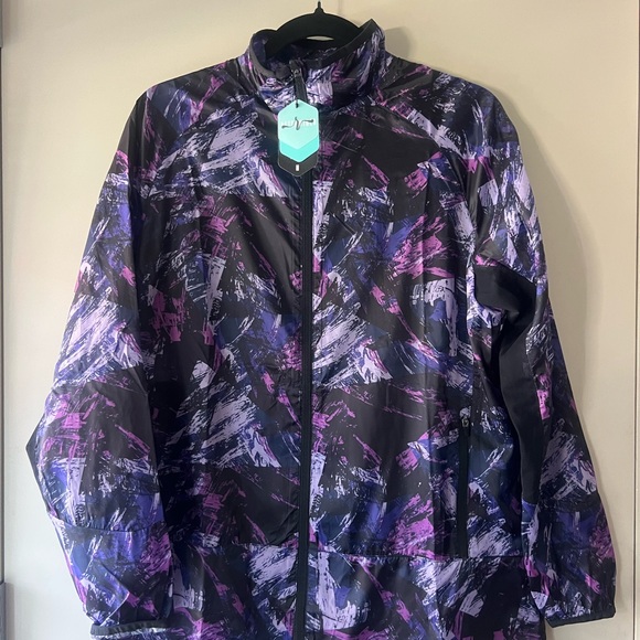 LuLaRoe | Jackets & Coats | Lularoe Purple And Black Wind Breaker ...